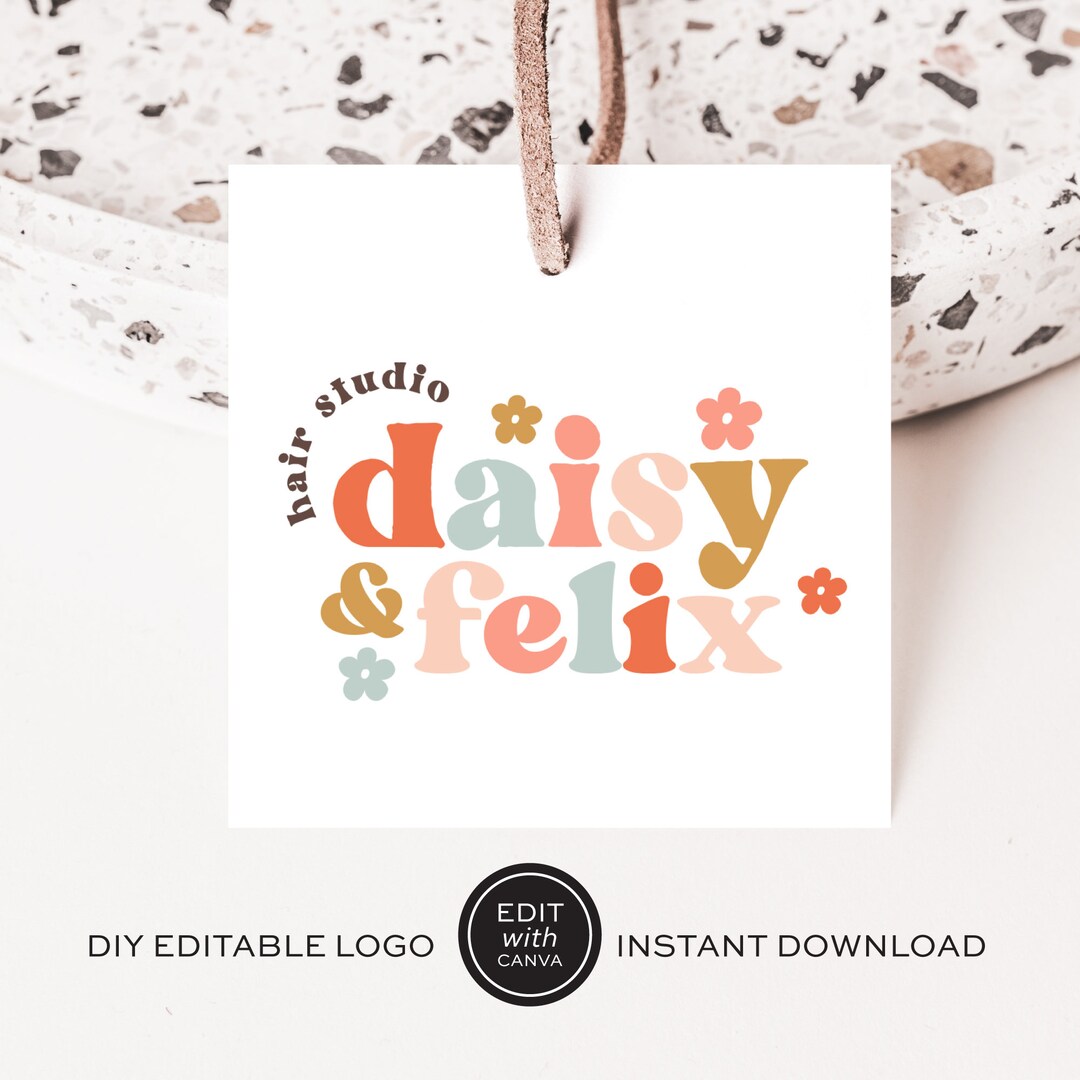 Premade Daisy Logo Design, Retro Logo Design, Modern Logo Design ...