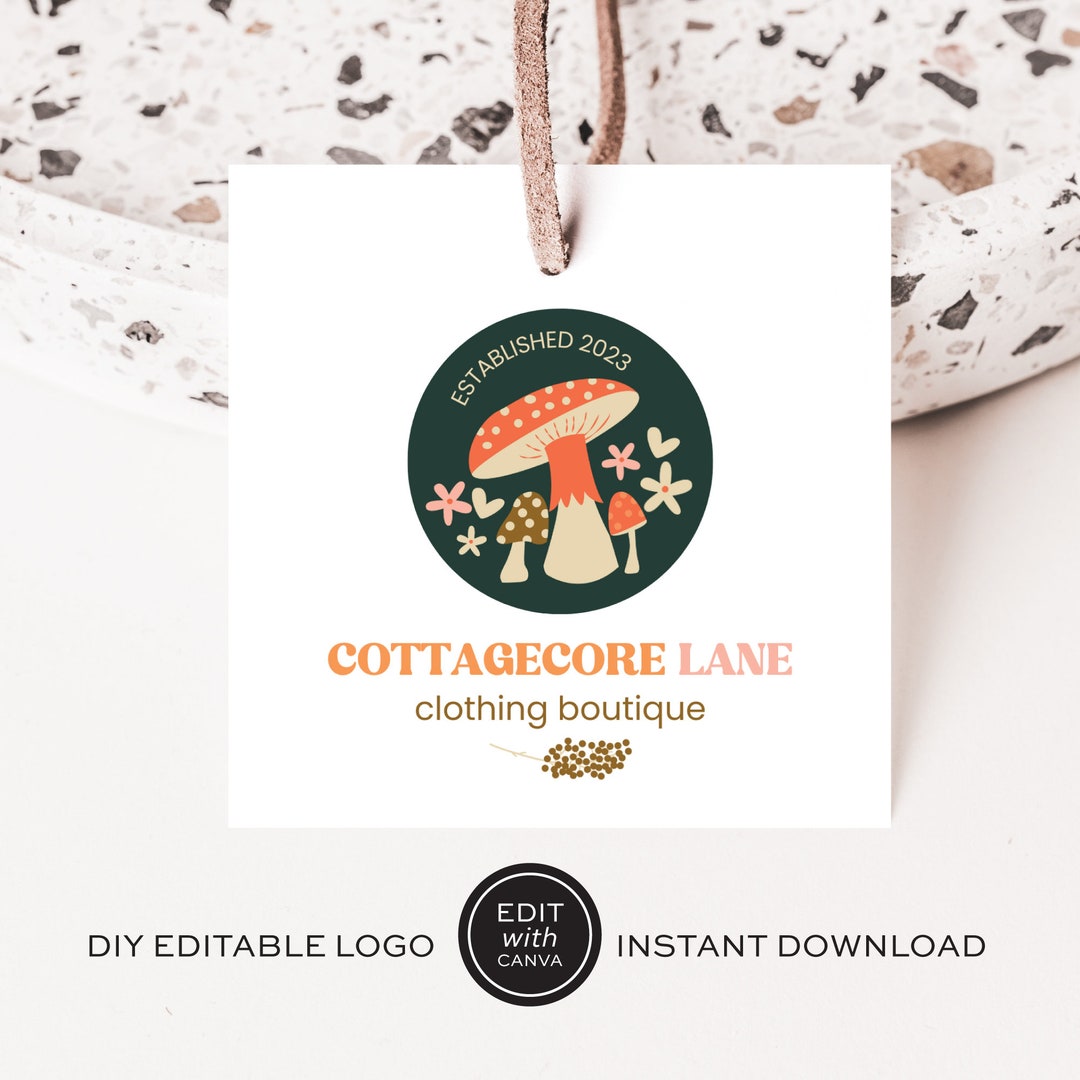 Premade Mushroom Logo Design, Cottagecore Logo Design, Modern Logo ...