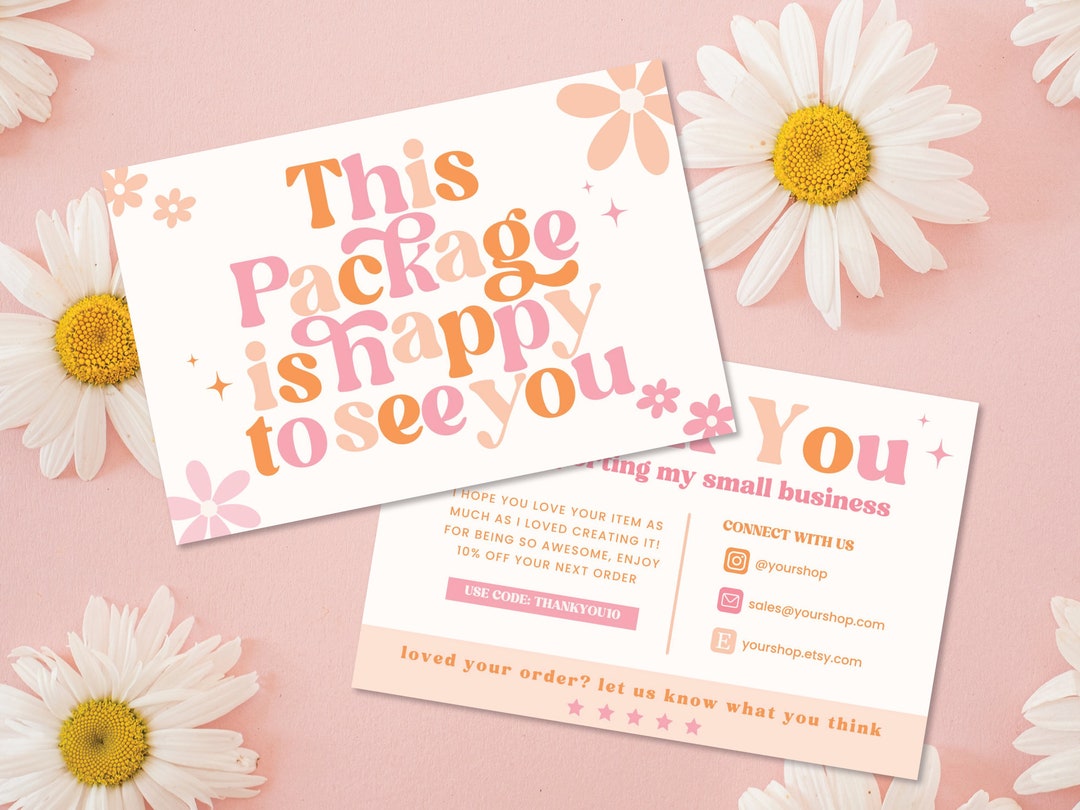 Thank You for Your Order Card Canva Template, Printable Order Card ...