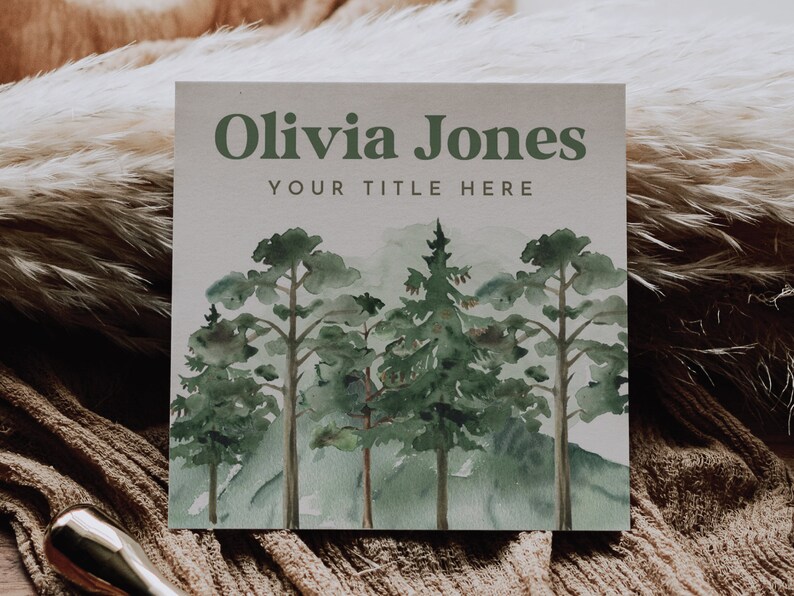 Forest Business Card Design Instant Download Printable - Etsy