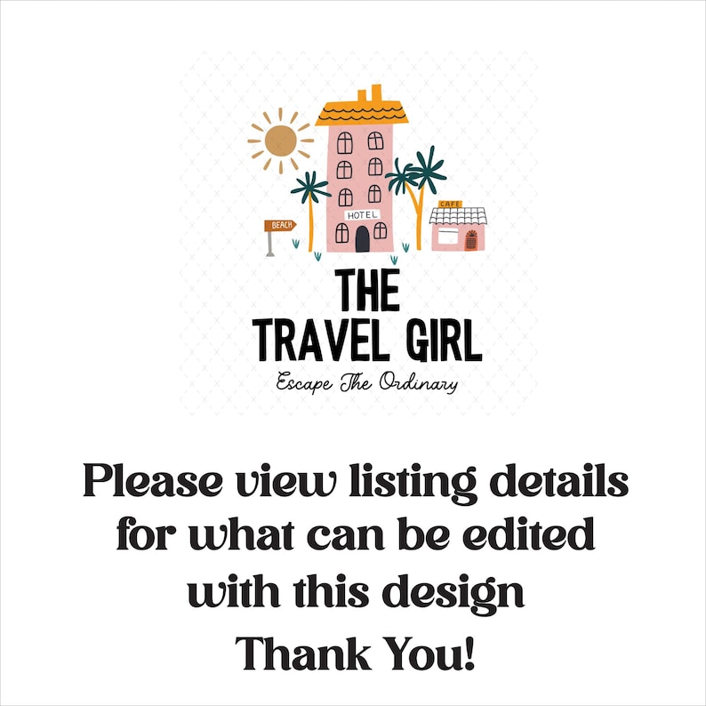 Editable Travel Agent Logo Template, Retro Travel Brand Kit Canva, DIY ...