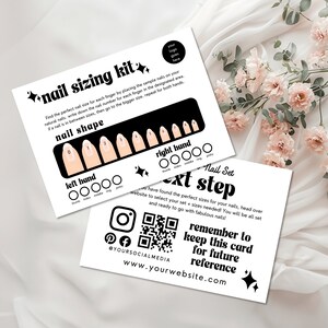 False Nail Sizing Kit Canva Template, Editable False Nails Size Guide ...