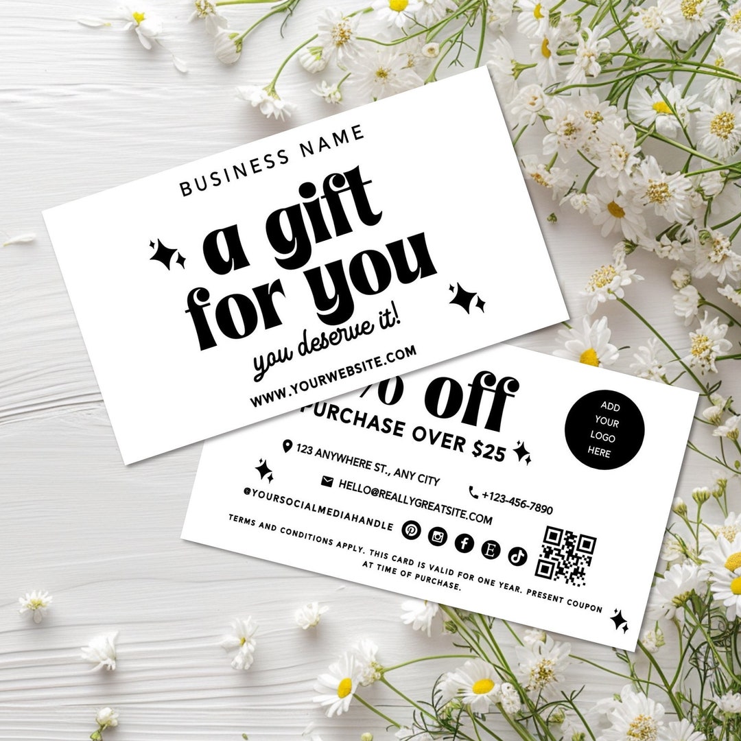 Retro Coupon Card Template, Printable Business Coupon Canva Template ...