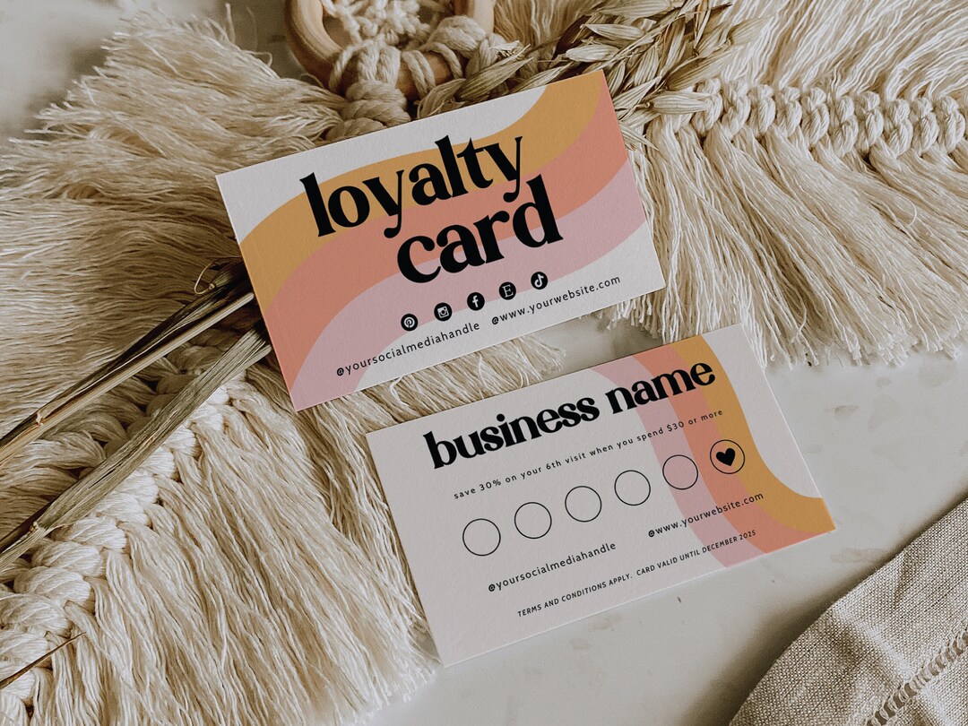 Customer Reward Card Rewards Card Design Beauty Loyalty Card Template ...