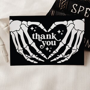 Halloween Business Thank You Card Template, Gothic Editable Small ...