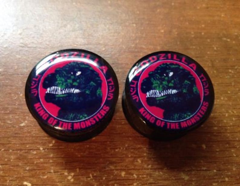 Pair of King of Monsters Ear Plugs Gauges (buy 2 Pairs, Get 1 Pair Free ...