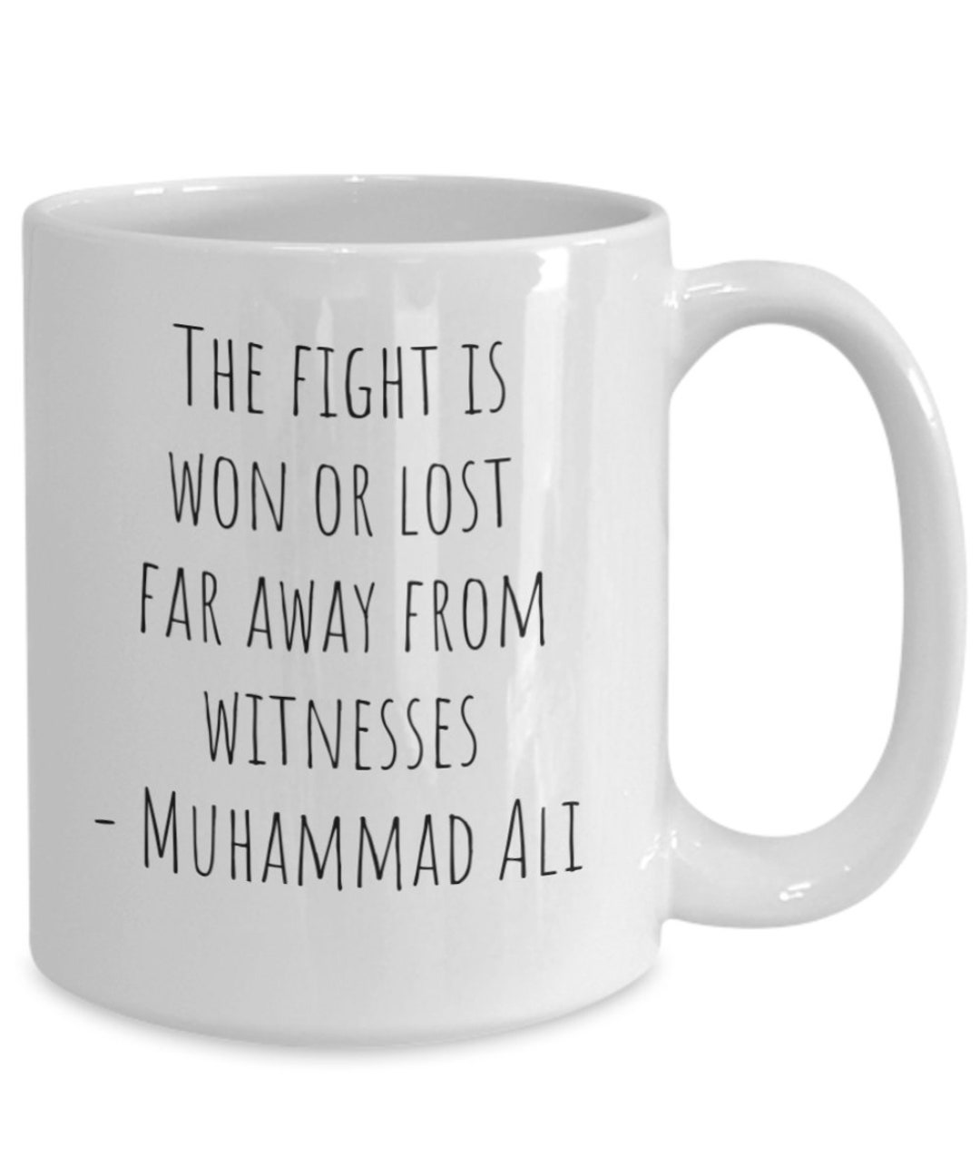 Inspirational Quote Mug, Muhammad Ali Quote Mug, Motivational Quote ...