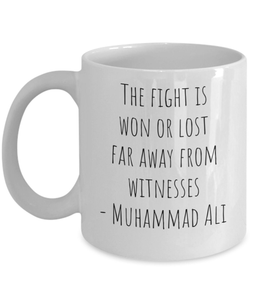 Inspirational Quote Mug, Muhammad Ali Quote Mug, Motivational Quote ...