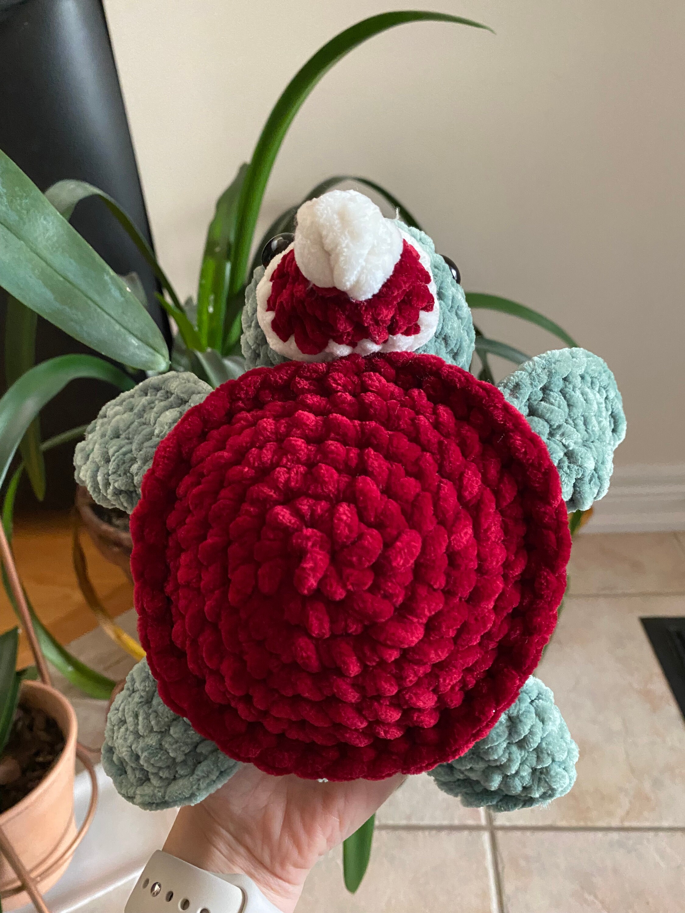 Crochet Christmas Turtle Plush - Etsy