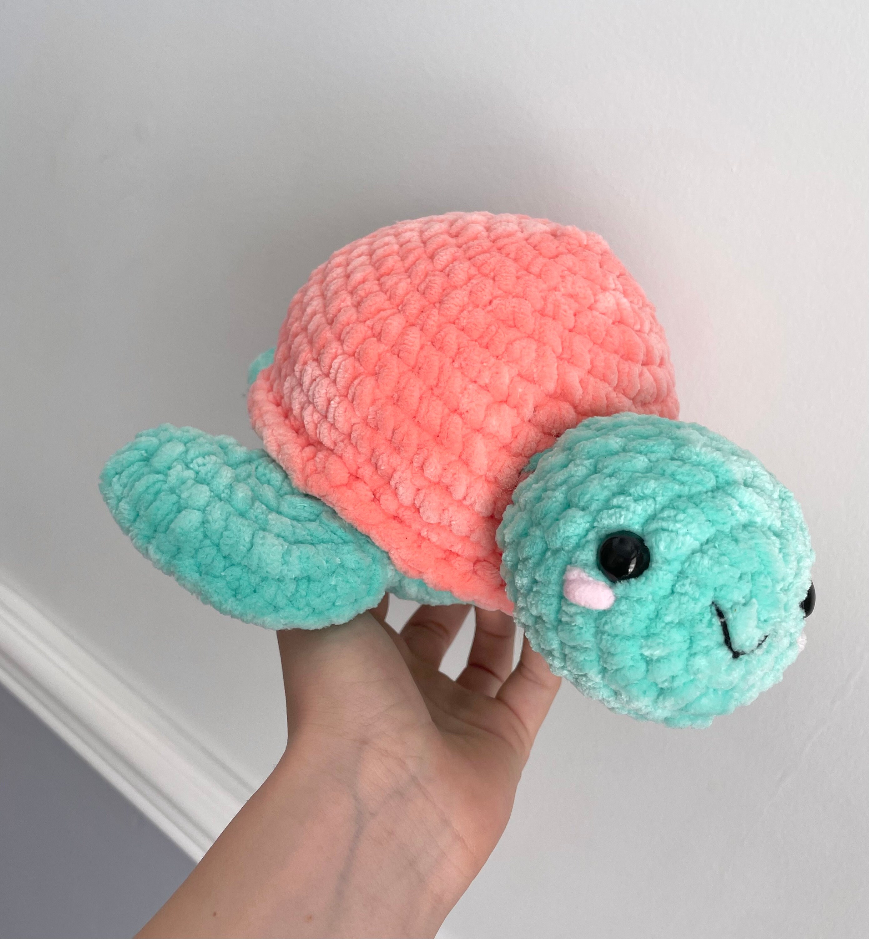 Myrtle the Turtle Crochet Pattern, Regular Turtle and Strawberry Turtle ...