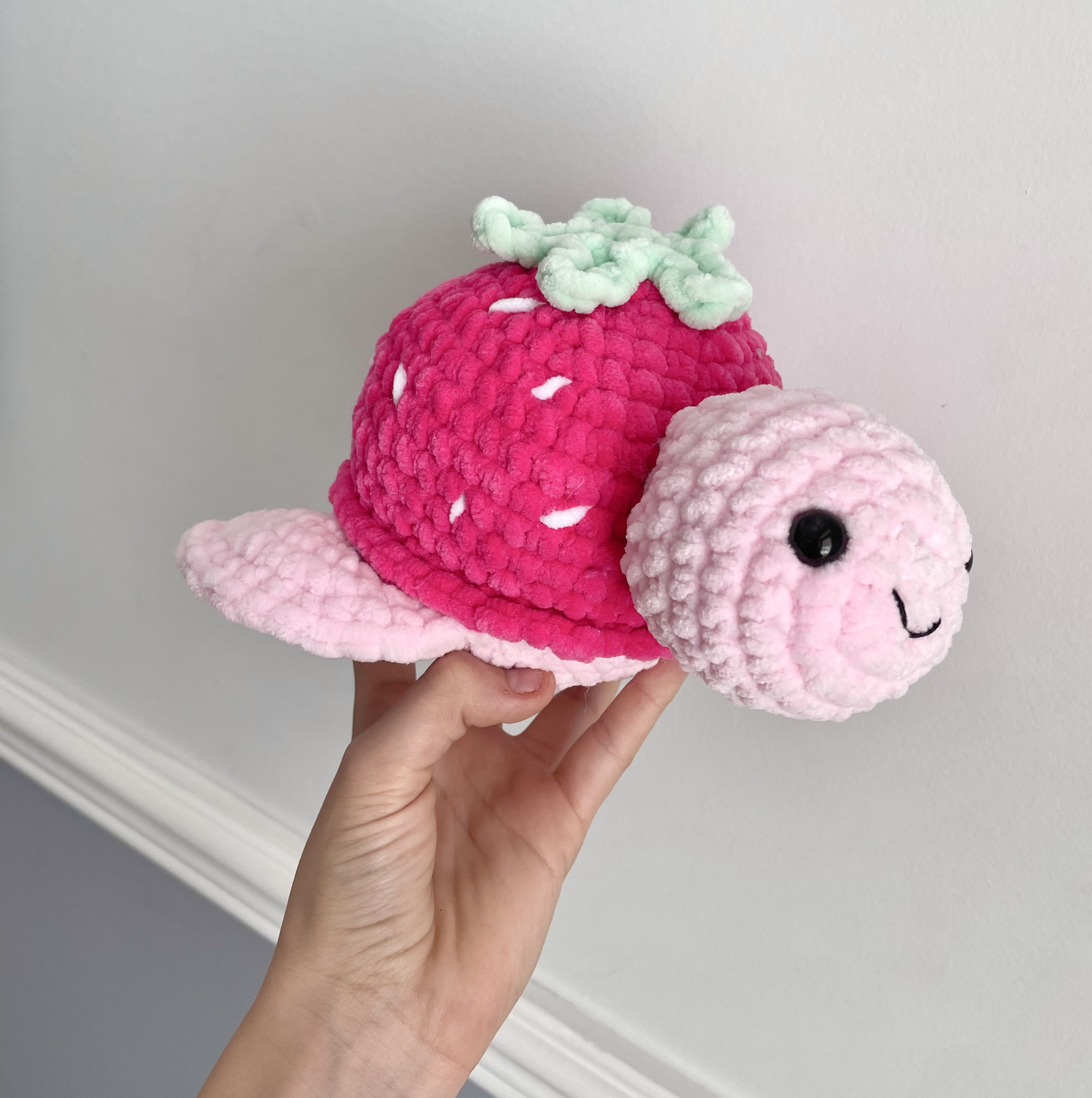 Myrtle the Turtle Crochet Pattern, Regular Turtle and Strawberry Turtle ...