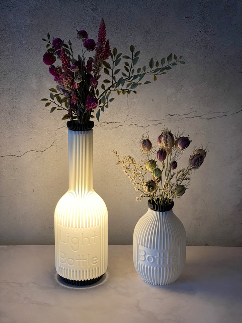 Light Bottle Table Lamp/vase - Etsy