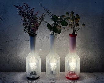 Light Bottle Table Lamp/vase - Etsy