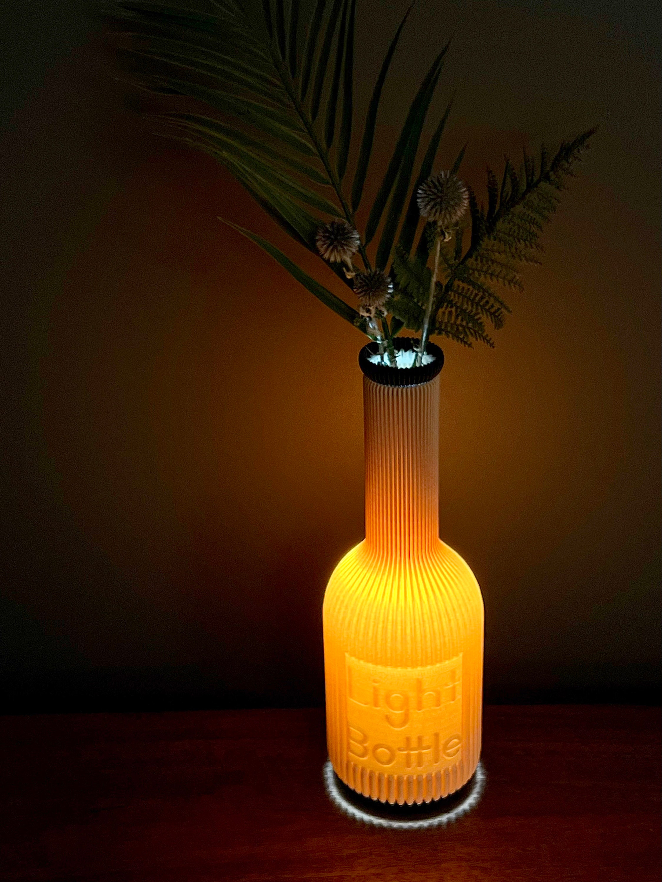 Light Bottle Table Lamp/vase - Etsy