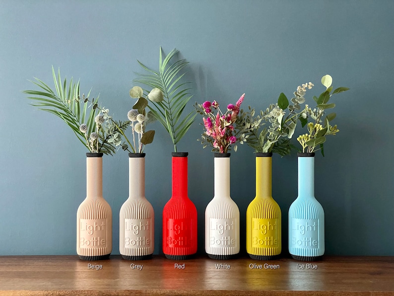 Light Bottle Table Lamp/vase - Etsy