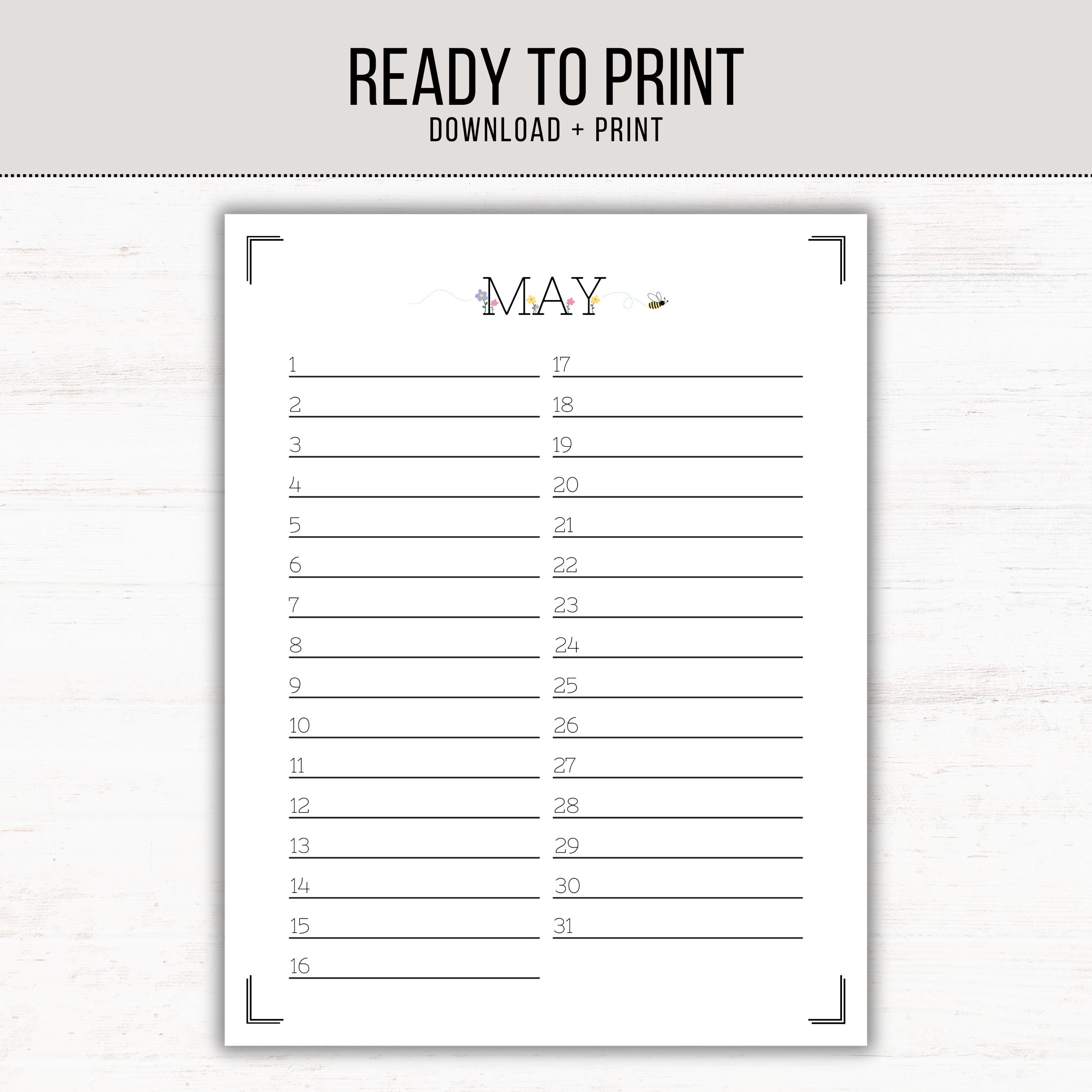 Editable Printable Perpetual Calendar | Perpetual Calendar | Editable ...