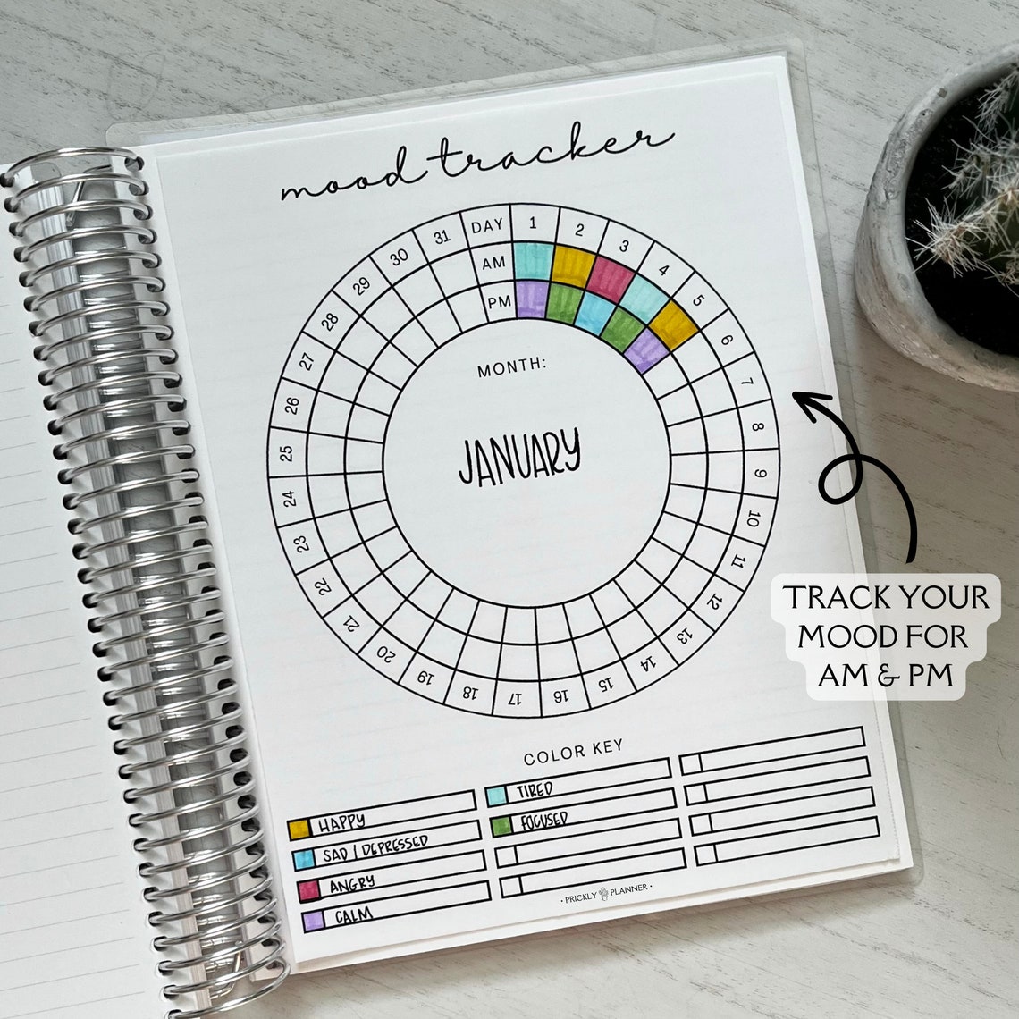 Mood Tracker for Planner Printable Yearly Mood Tracker - Etsy