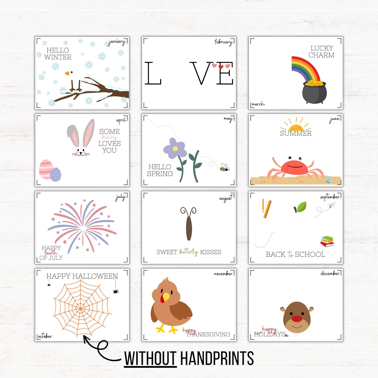 Handprint Memory Book | Printable Handprint Memory Book | Handprint Art ...