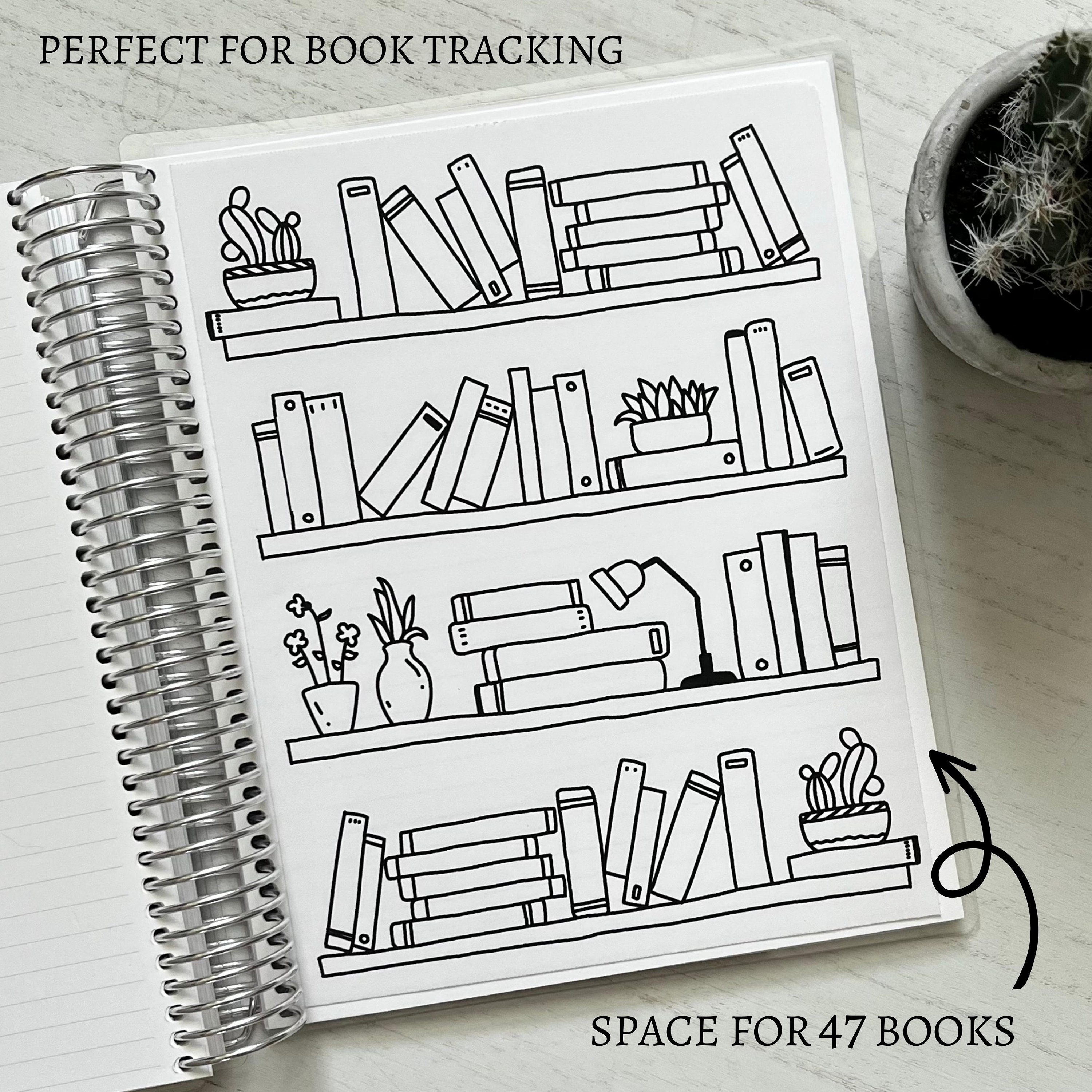 Bookshelf Reading Tracker for Planner | Printable | Reading Log | Book ...