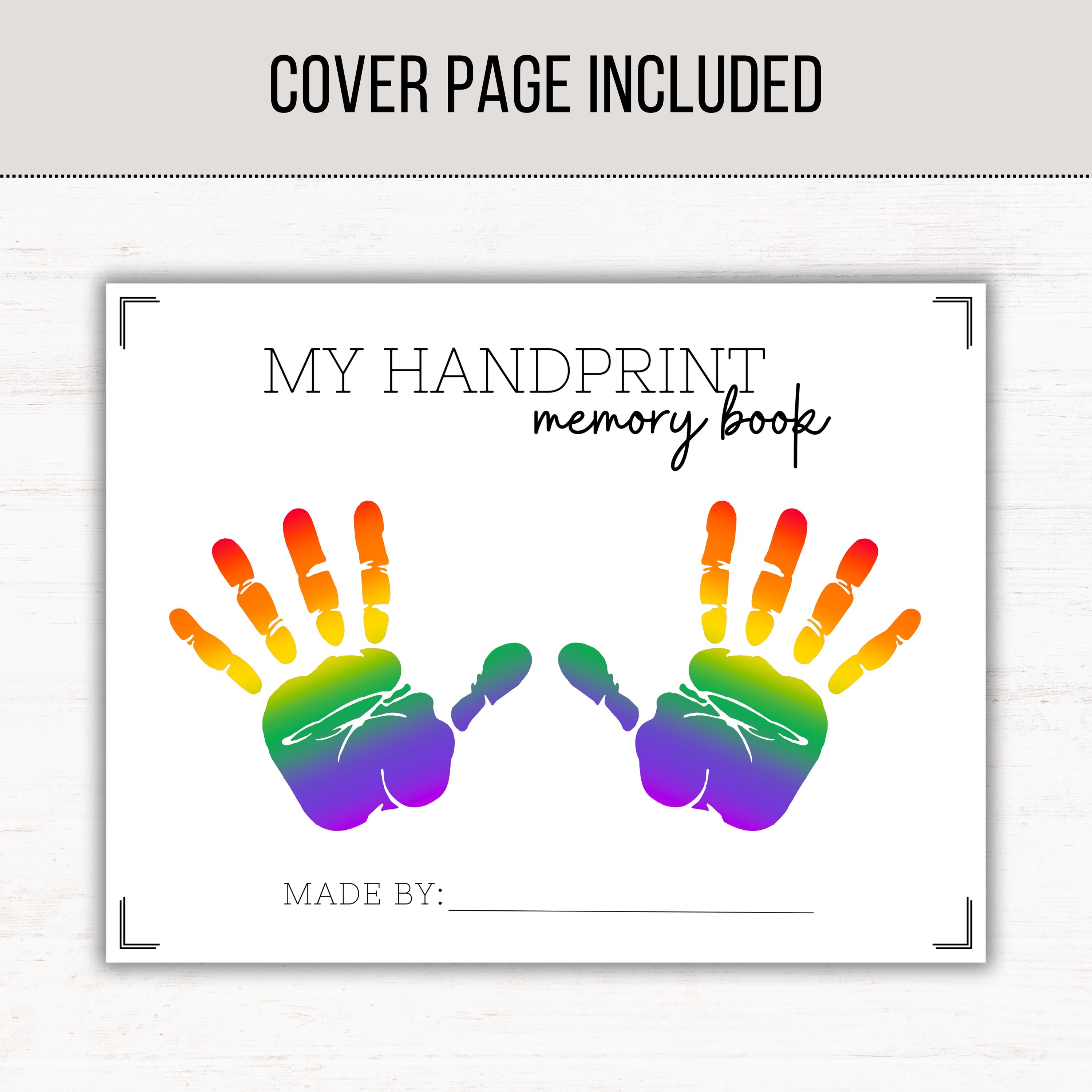 Handprint Memory Book | Printable Handprint Memory Book | Handprint Art ...