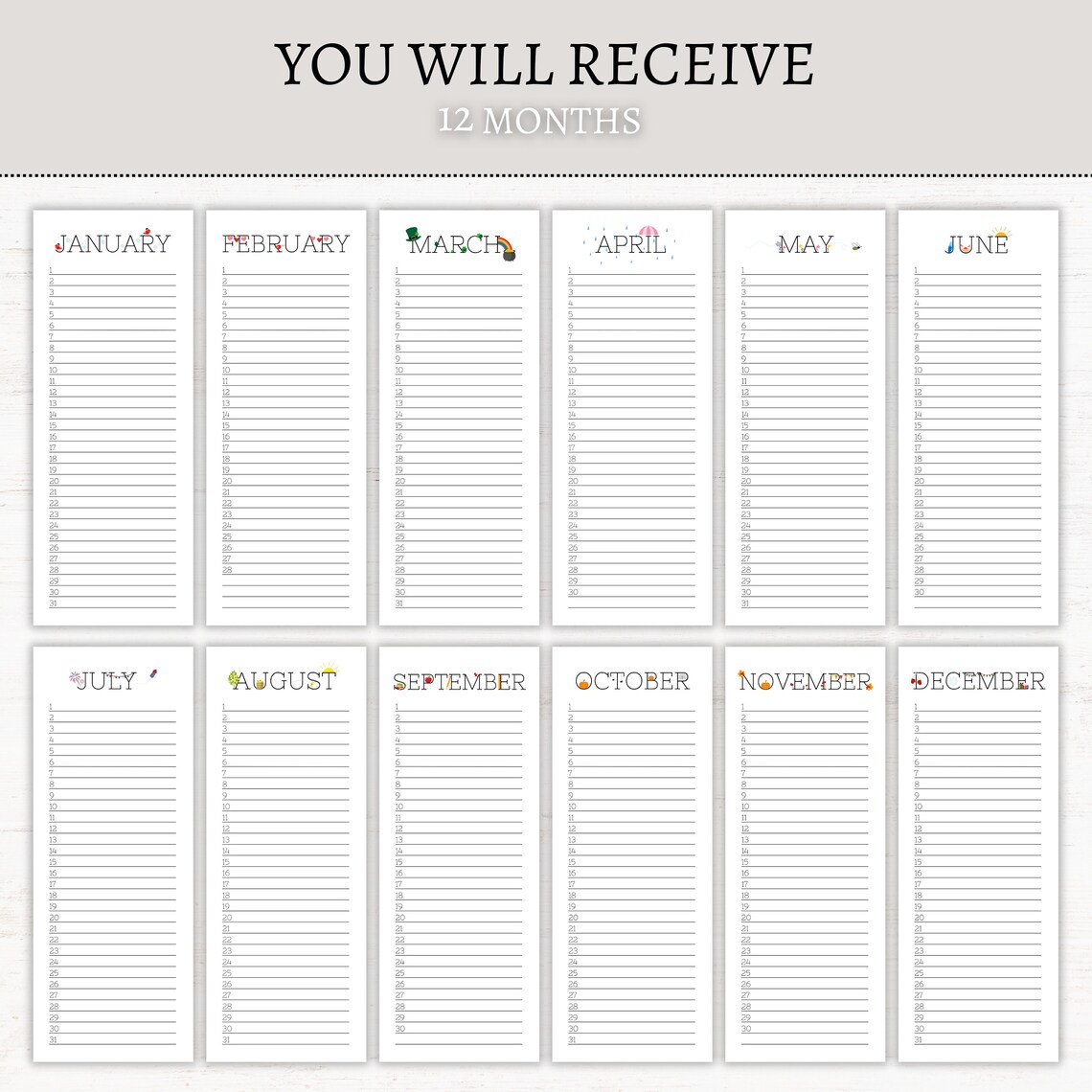 Editable Printable Perpetual Calendar | Perpetual Calendar | Editable ...