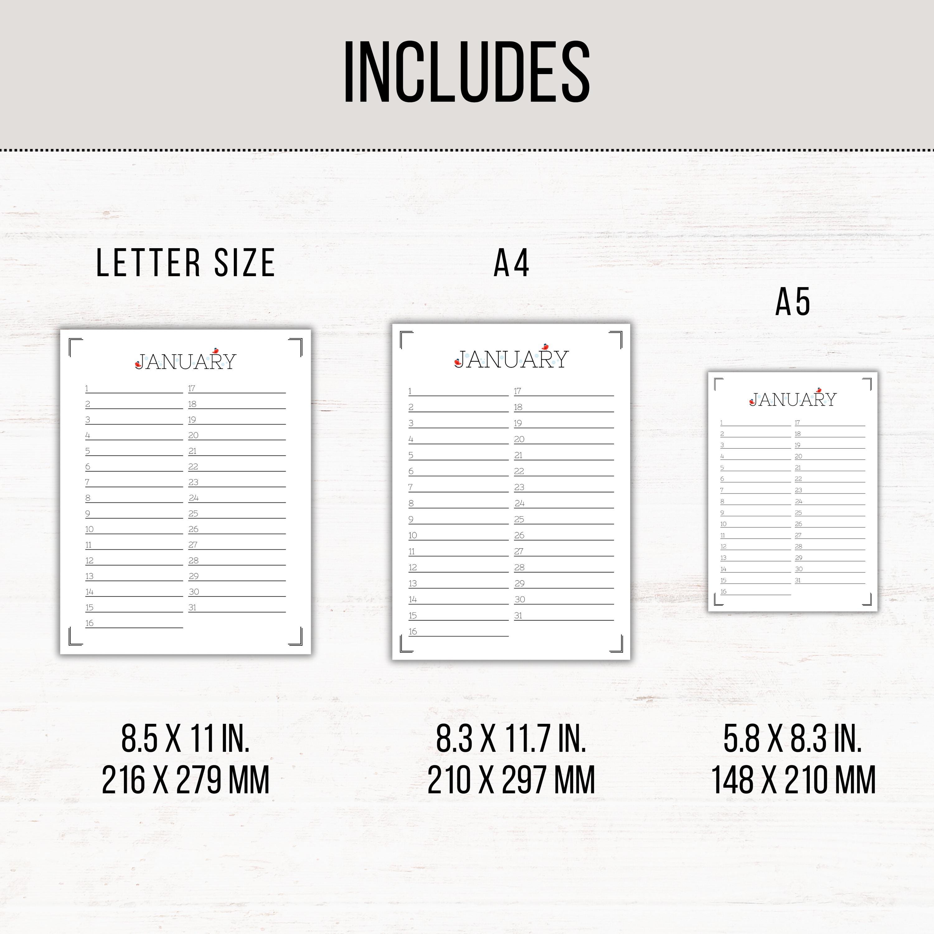 Editable Printable Perpetual Calendar | Perpetual Calendar | Editable ...