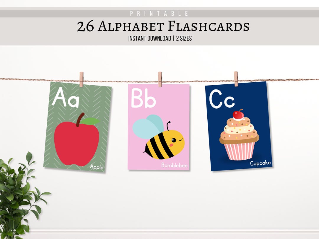 Alphabet Flash Cards | Printable | Classroom Decor | Toddler Early ...