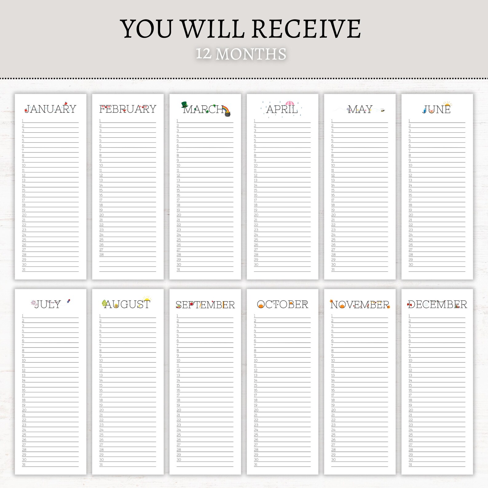 Editable Printable Perpetual Calendar | Perpetual Calendar | Editable ...
