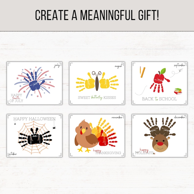 Handprint Memory Book | Printable Handprint Memory Book | Handprint Art ...