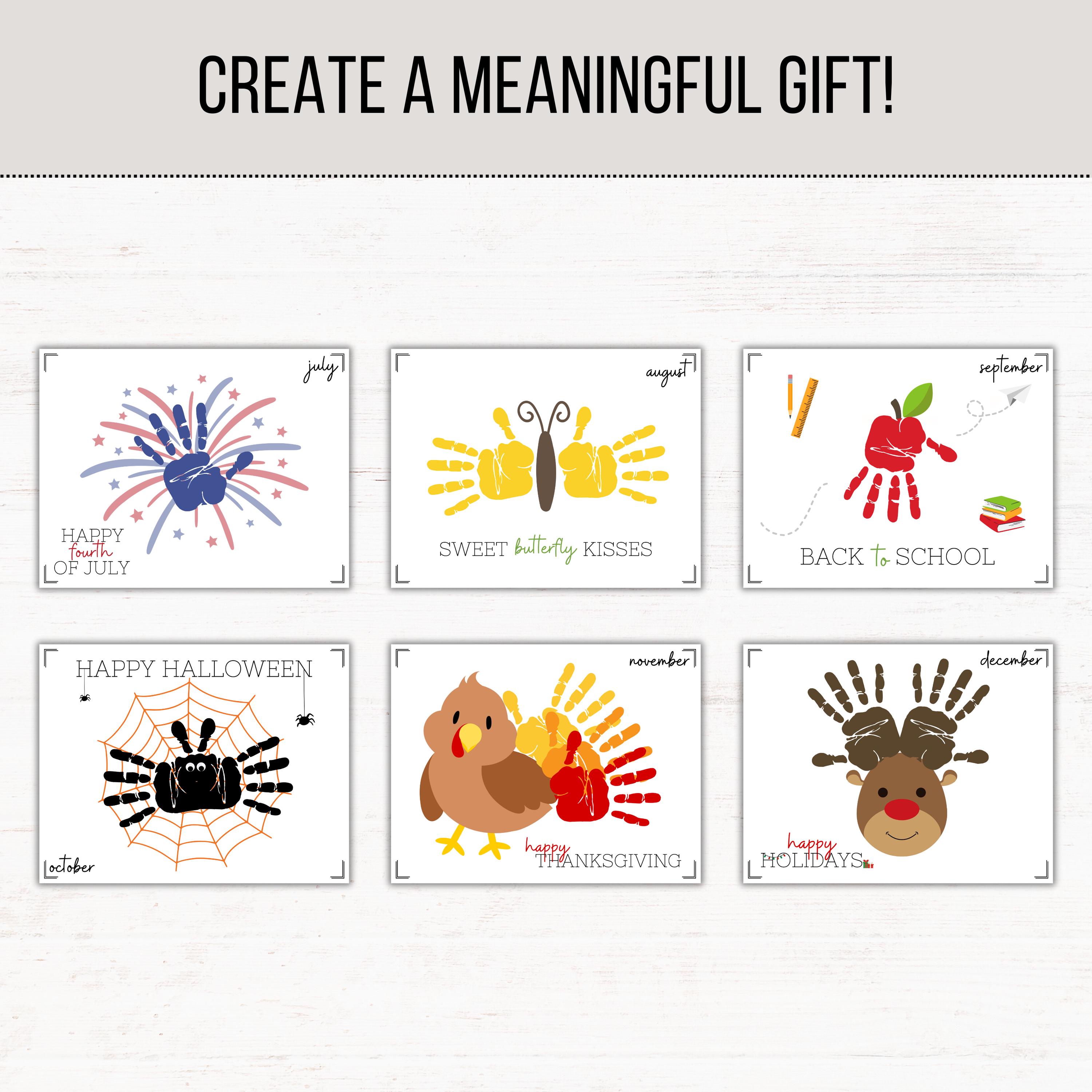 Handprint Memory Book | Printable Handprint Memory Book | Handprint Art ...