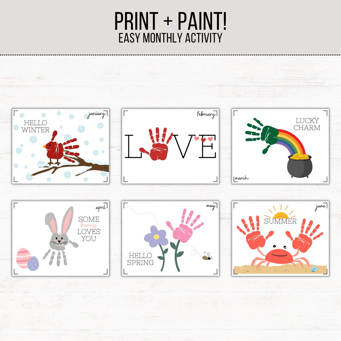 Handprint Memory Book | Printable Handprint Memory Book | Handprint Art ...