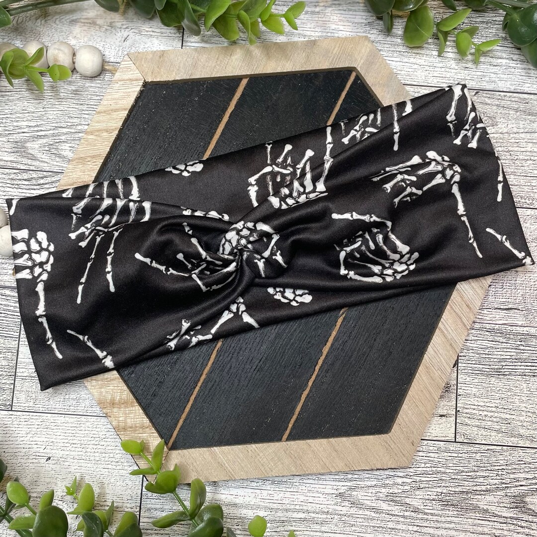 Skeleton Hands Twist Headband - Etsy