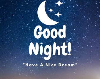 Good Night Poster - Etsy