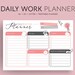 Printable Daily Work Planner, Landscape, A4, A5, Letter, Organizer, to ...