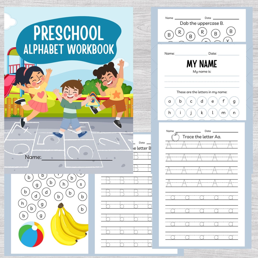 Printable Preschool Worksheets, Toddler Workbook, Kindergarten Workbook ...