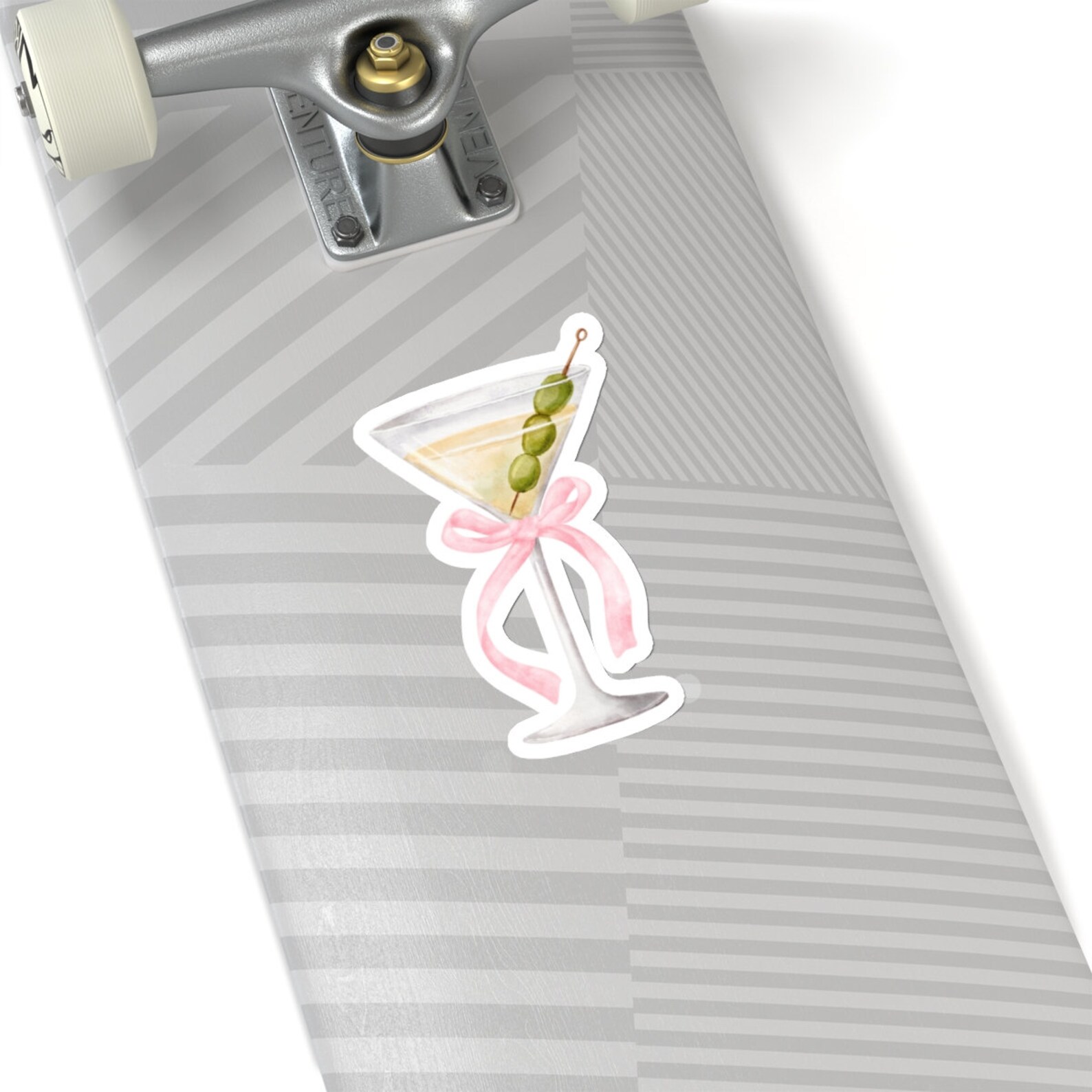 Coquette Martini Glass Sticker Water Bottle Sticker Martini Pink Bow ...