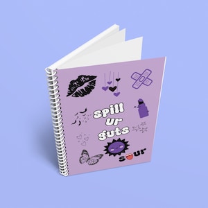 Olivia Rodrigo Merch, Spill Your Guts Notebook, Olivia Rodrigo Guts ...
