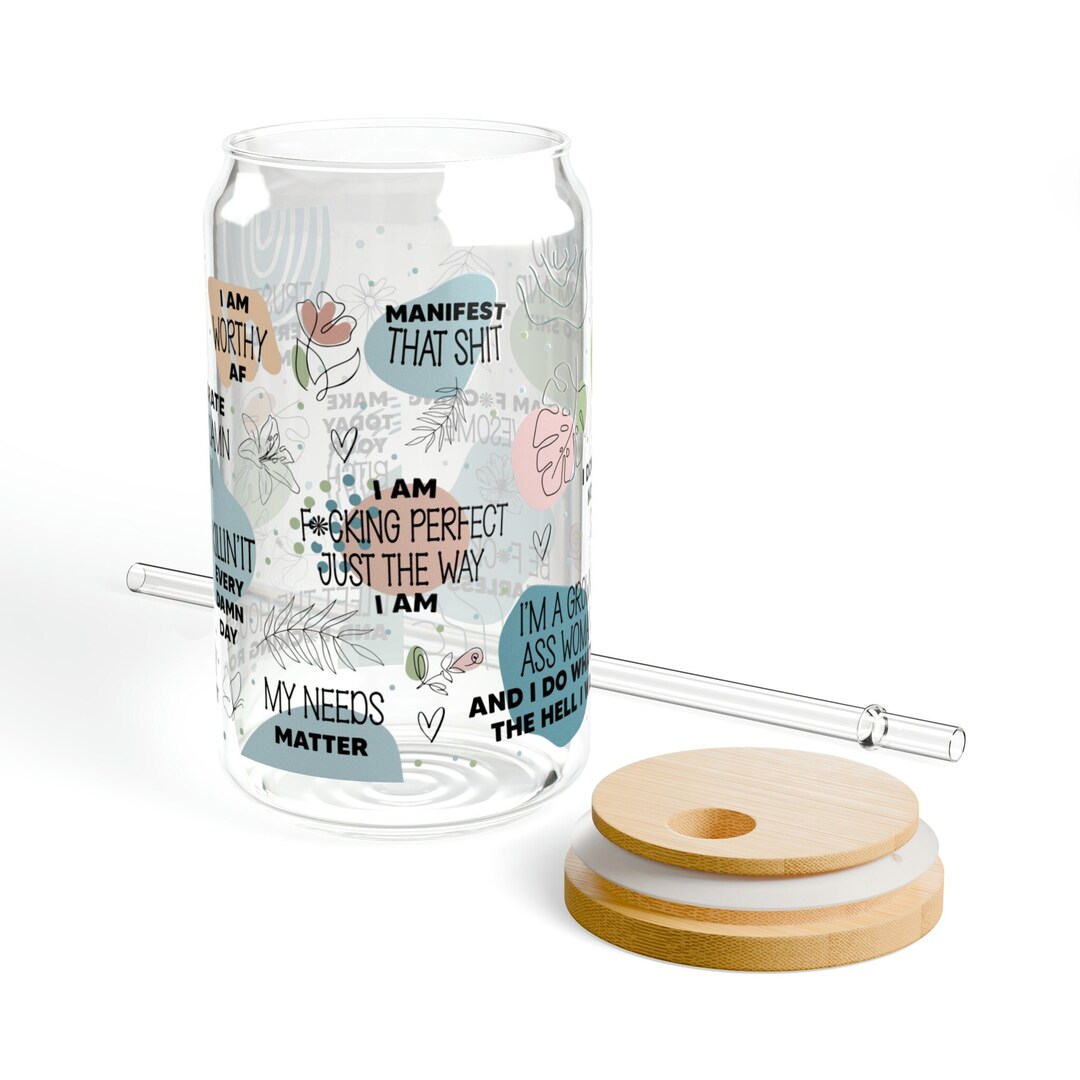 Adult Humor Daily Affirmation Iced Coffee Cup Sarcastic Humor Funny
