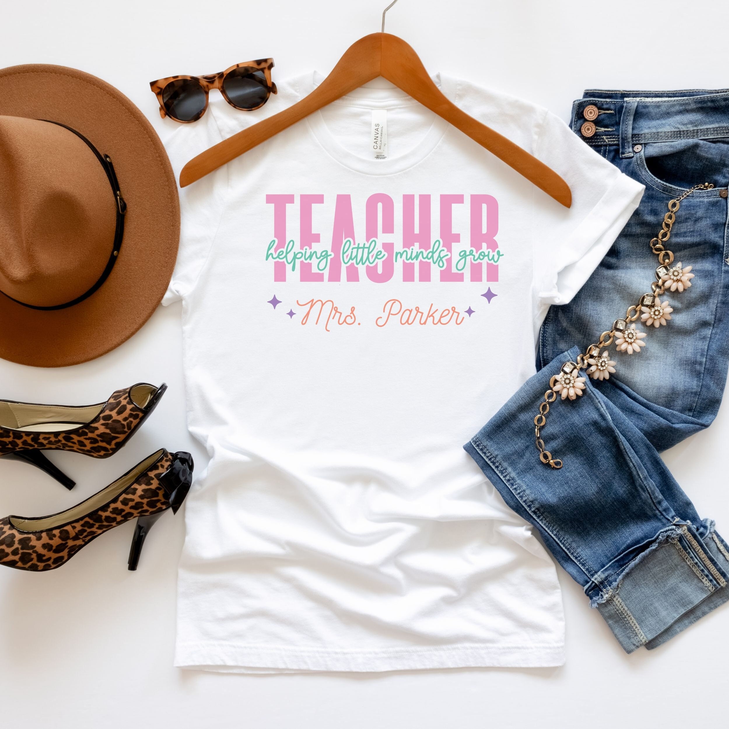 Custom Teacher Shirt, Custom Name Teacher Shirt, Personalized Teacher ...