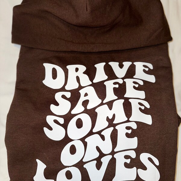 Drive Safe Someone Loves You Pink Hoodie - Etsy