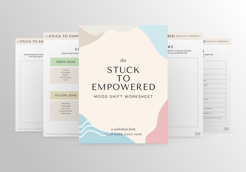 Growth Mindset Worksheet Bundle for Overcoming Negative Self-talk ...