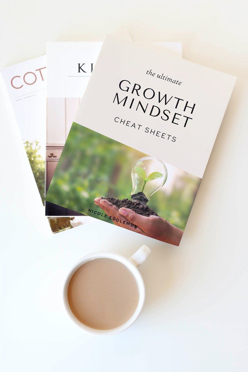 Growth Mindset Cheat Sheets Printable | Mindset Development Guide ...
