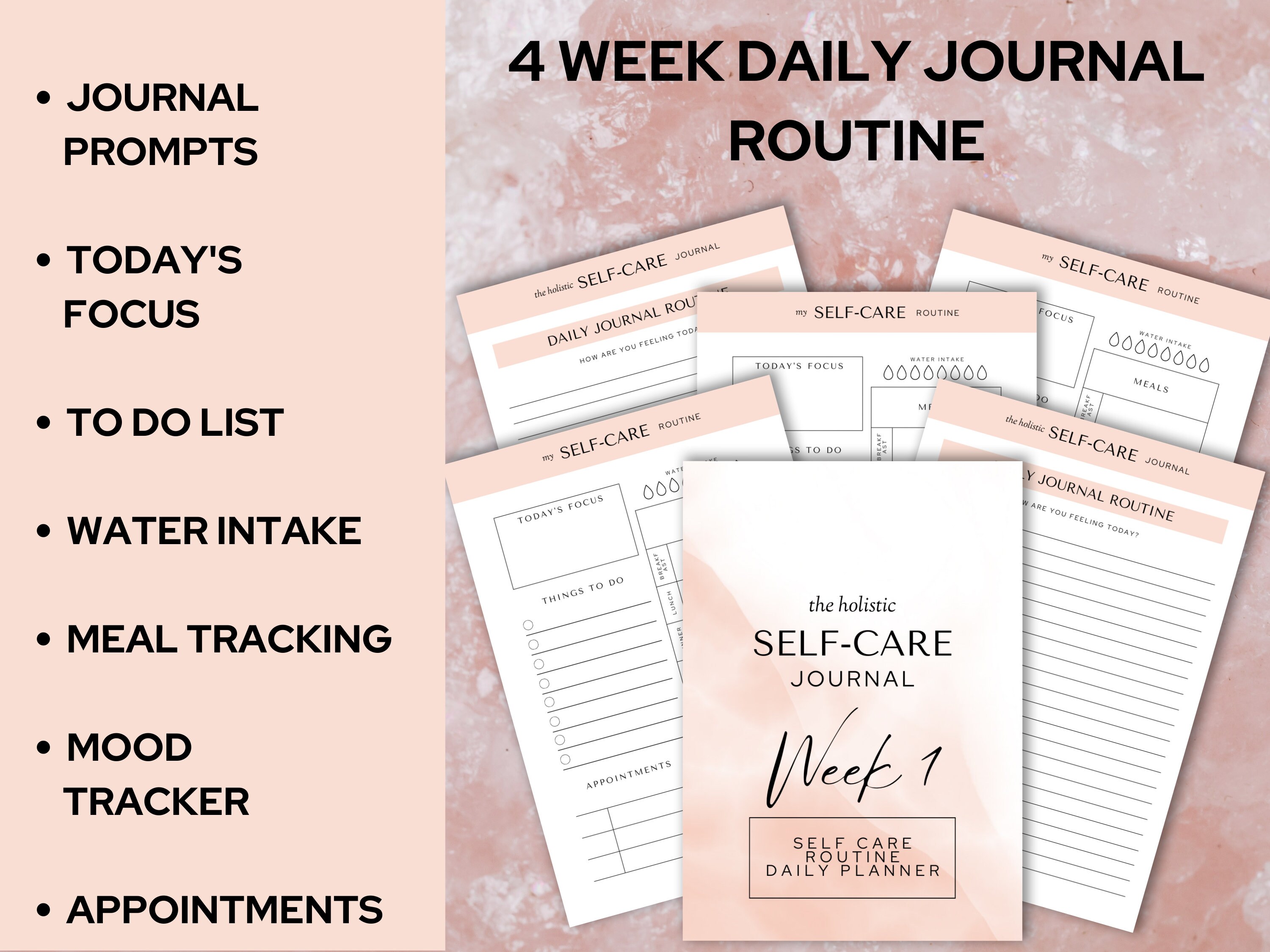 Holistic Self-care Journal, Self-care Prioritization Workbook ...