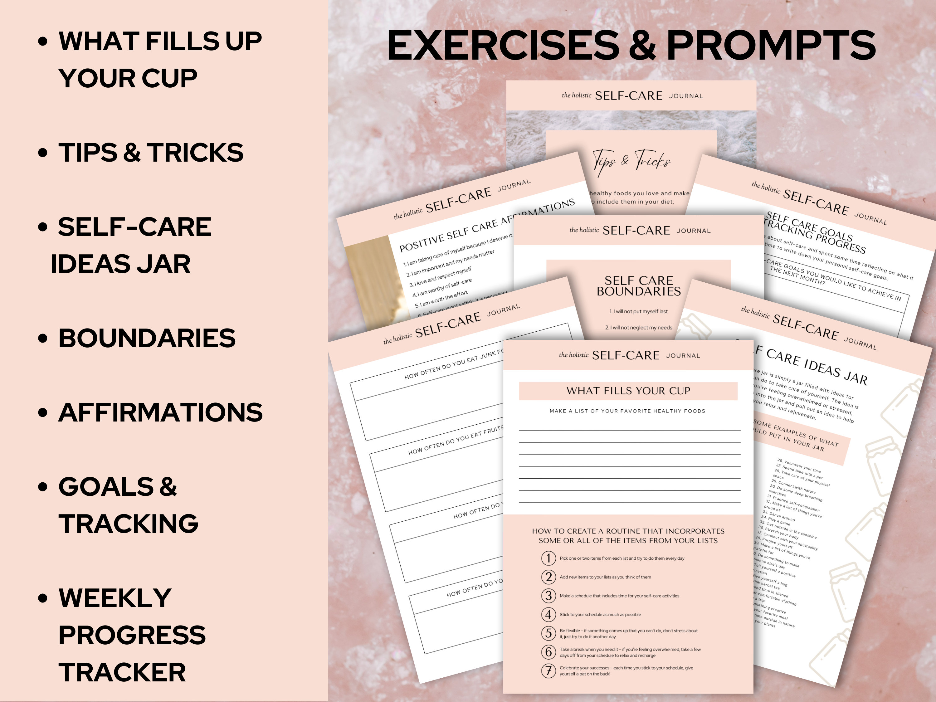 Holistic Self-care Journal, Self-care Prioritization Workbook ...