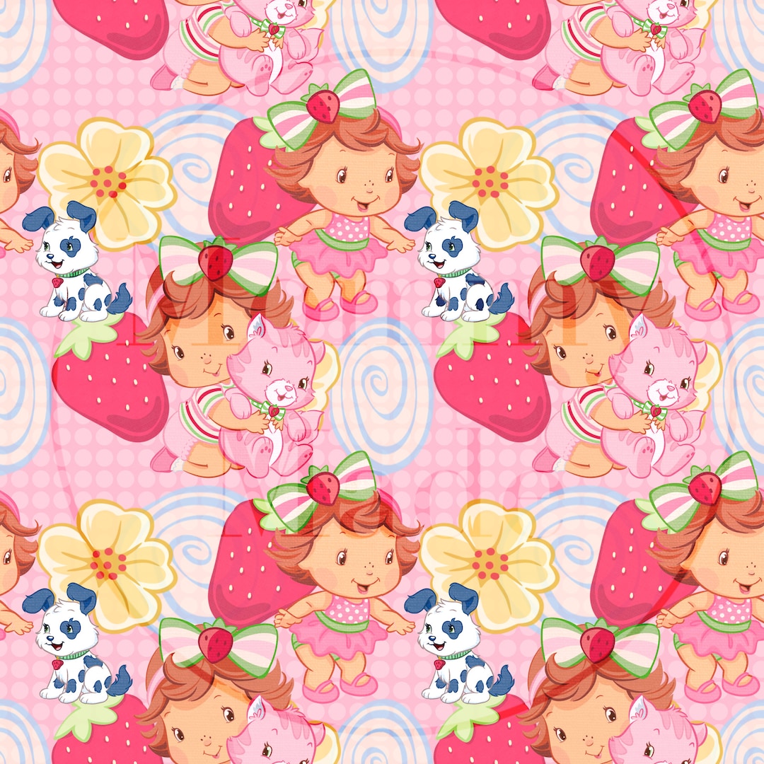 Strawberry Shortcake Baby Seamless Graphic - Etsy