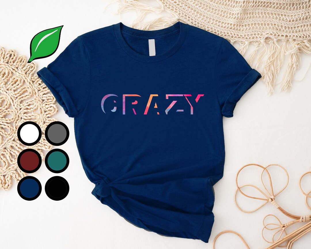 Unisex Bio CRAZY T-Shirt mit verrückter 3D-Schrift und - Etsy.de
