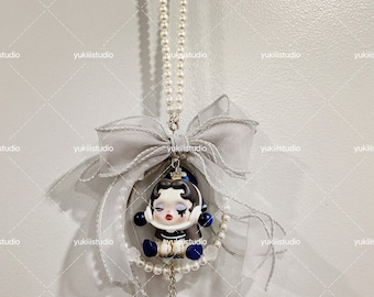 Authentic SKULLPANDA Phantom Car Hanging Accessories, POP MART, Popmart ...