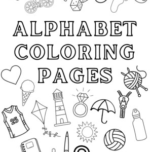 Alphabet Coloring Book Pages for KIDS - Etsy