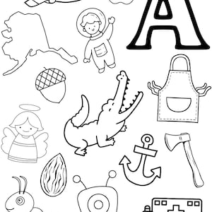 Alphabet Coloring Book Pages for KIDS!!! - Etsy
