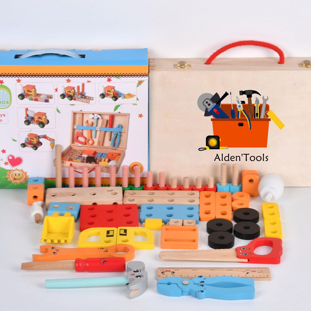 Personalized Wooden Tool Kit, Wooden Kids Toys, Waldorf Montessori Toys ...